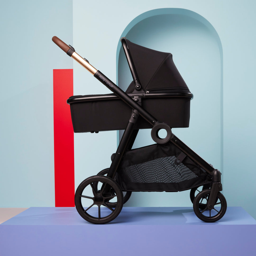 Leo Single to Double Pram | Black – millyandcoup